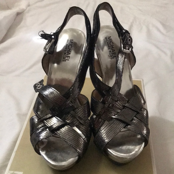 MICHAEL Michael Kors | Shoes | Authentic Michael Kors Silver Stilettos ...